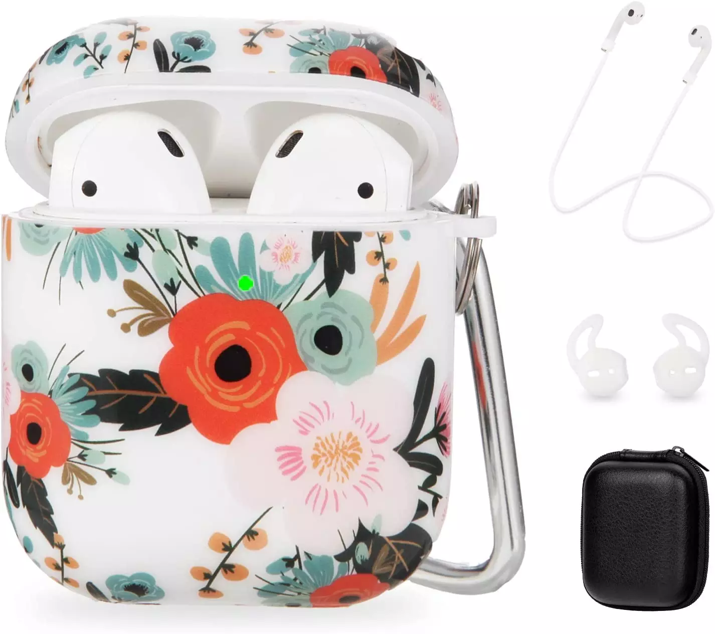 OLEBAND Air Podcase Case miaraka amin'ny Floral Pattern Best Airpods Case