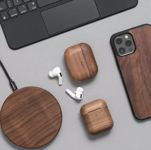 Estojo para AirPods de madeira de carvalho Melhor Estojo para Airpods