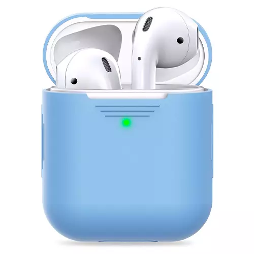 l-aħjar każi tal-airpods 2021 - Każ tal-AirPods 1 u 2 tas-silikonju PodSkinz L-aħjar każ tal-Airpods