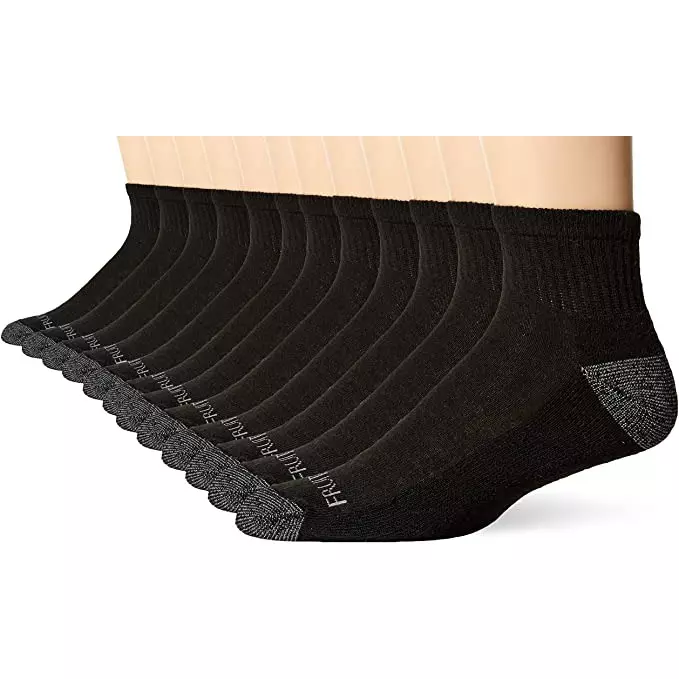 Чорапи за глуждови со двојна одбрана за машки полу перниче Fruit of the Loom