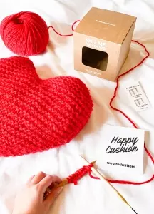 We Are Knitters Happy Cushion Mini Kit