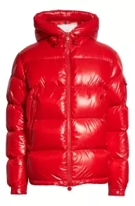 Red Hooded Down Puffer Jacker