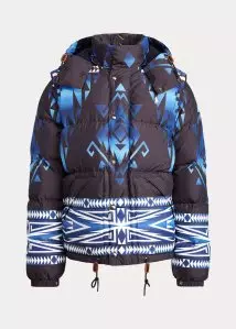 Jaket convertible hooded motif Biru dan Hitam