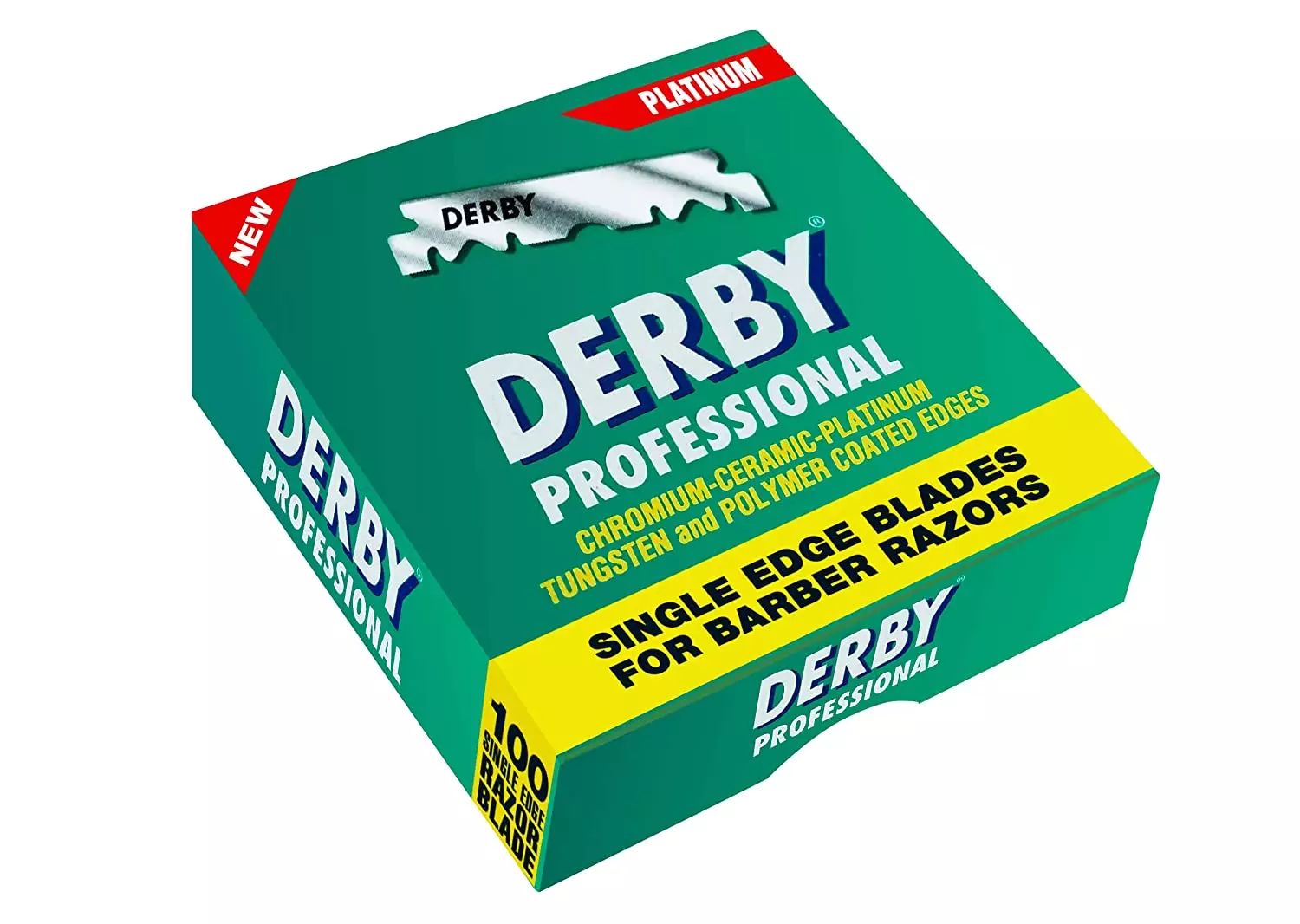 Derby Professional Single-Edge Razor Blades, 100 zielen