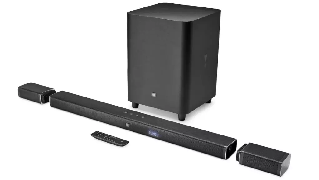 JBL Bar 5.1 Umuyoboro wa 4K Ultra Ijwi ryumurongo hamwe na Wireless Surround Home Theatre Sisitemu Abavuga