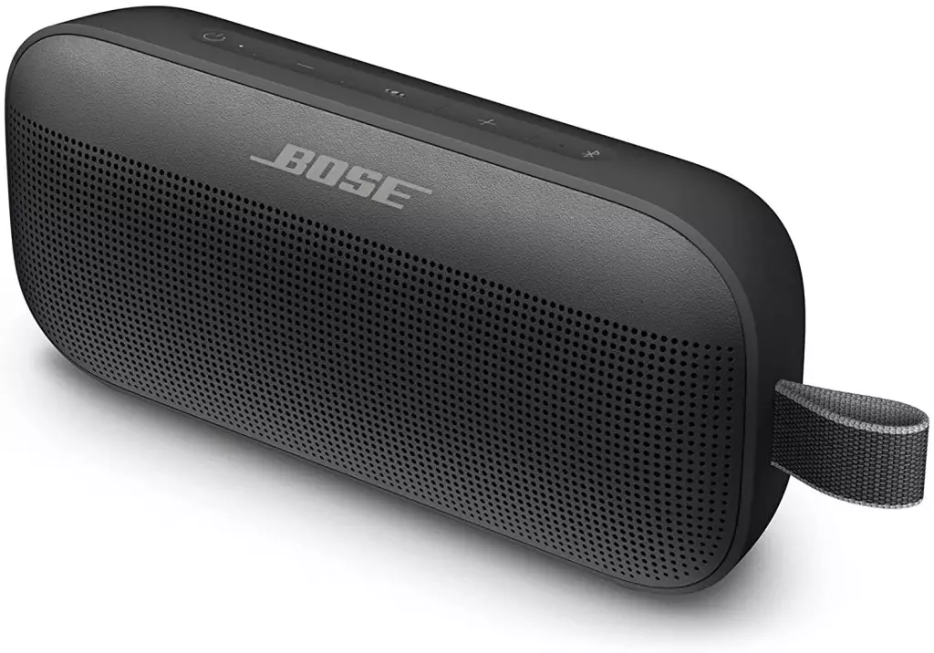 Altoparlant portativ Bose SoundLink Flex Bluetooth, altoparlant i papërshkueshëm nga uji pa tela për udhëtime në natyrë - E zezë