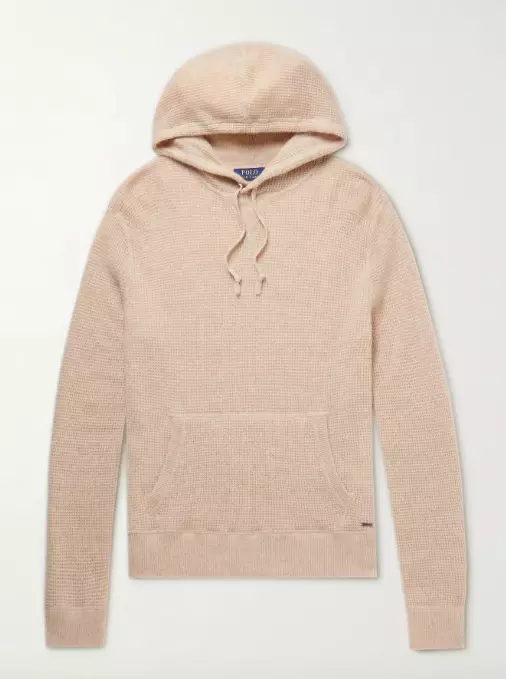 Polo Ralph Lauren Waffle-Knit Cashmere Hoodie