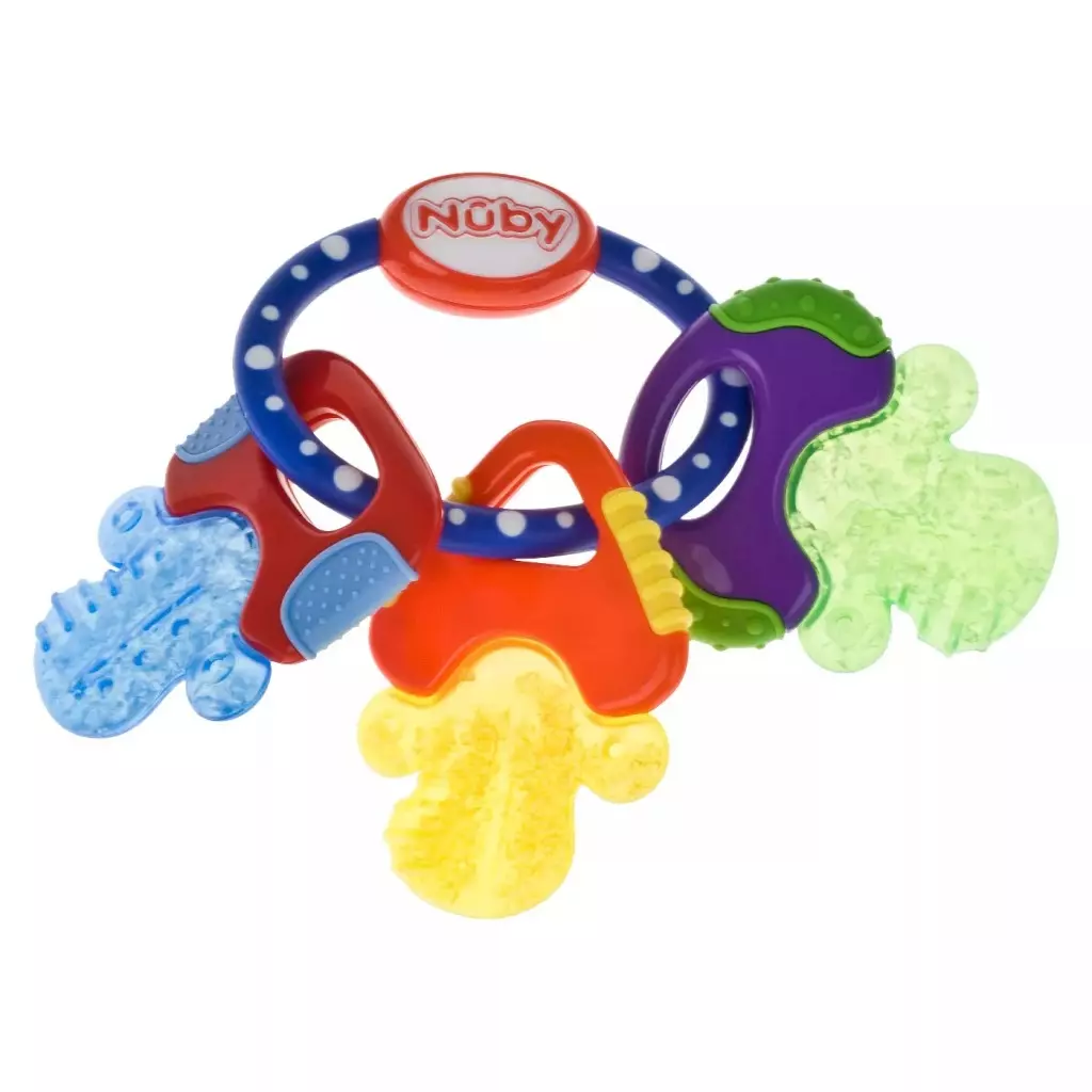 Nuby Ice Gel Baby Teether Keys, mainan tumbuh gigi terbaik
