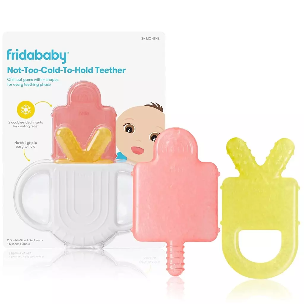 Silikonové kousátko bez BPA pro miminka, které není příliš studené na držení, Frida Baby