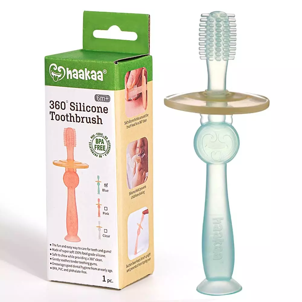 Haakaa 360 ° Baby Toothbrush, zoseweretsa zokolera bwino kwambiri