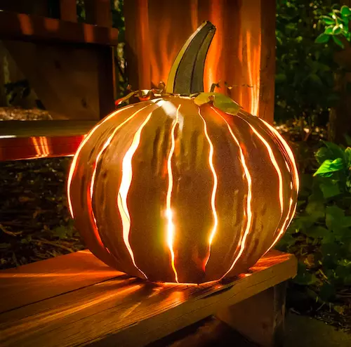 Desert Steel Squatty Pumpkin Luminary Decorative Lantern