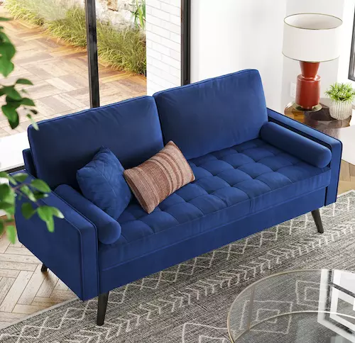 Brumback 69,7' Velvet Square Arm Sofa