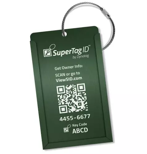 Dynotag Web 智能铝制行李 ID 标签