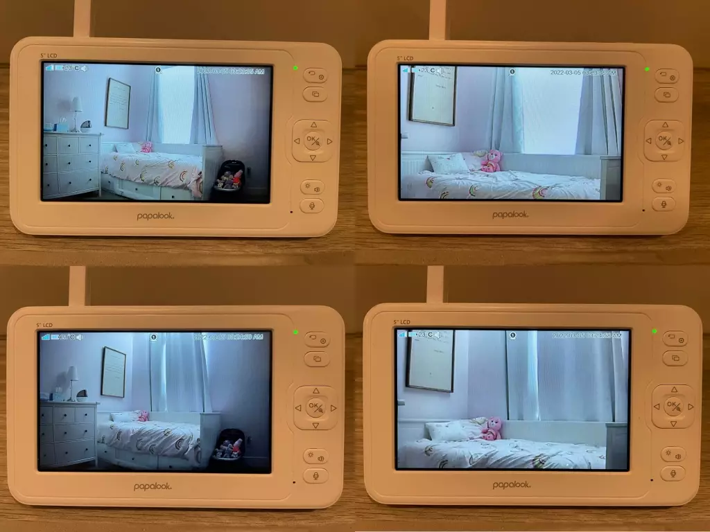 Papalook 4 Way baby monitor display