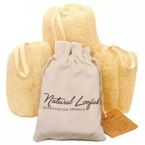 Crafts of Egypt Natural Loofah Sponges; molemo ka ho fetisisa loofah shaoara liponche