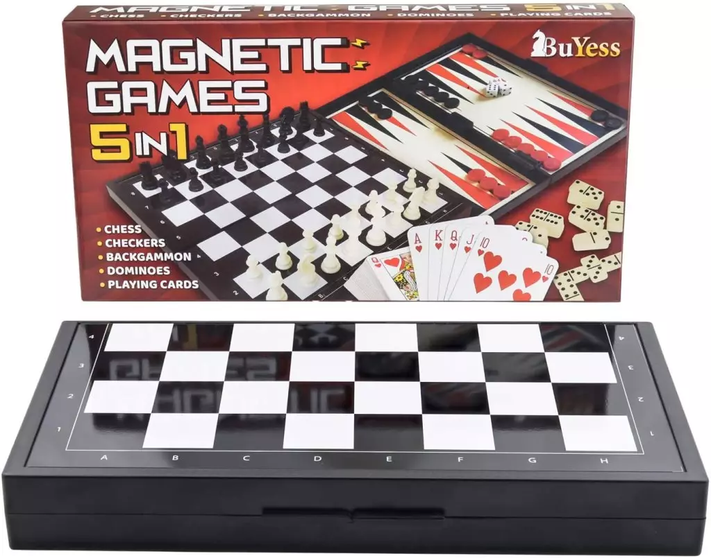 5 hauv 1 Magnetic Mini Board Games