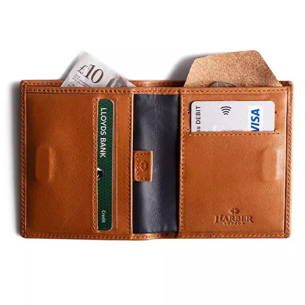 Harber London Akpụkpọ anụ Bifold obere akpa