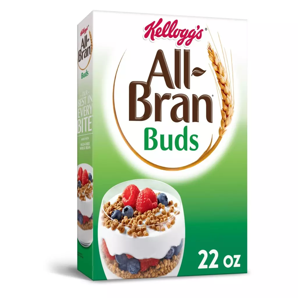 Kellogg's All-Bran Buds, bedste fiberrige kornprodukter til snacks og morgenmad