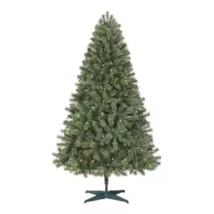 Home Accents Holiday ដើមឈើណូអែលសិប្បនិម្មិត 6.5-foot Festive Pine Pre-Lit