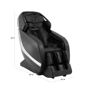 TITAN Pro sērijas melns mākslīgās ādas nolaižams masāžas krēsls