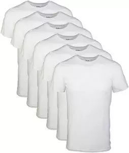 T-shirt Gildan Crew da uomo, confezione multipla in bianco