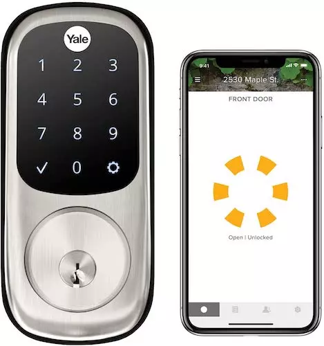 Kyçja e sigurimit të Yale me ekran me prekje Wi-Fi Smart Lock