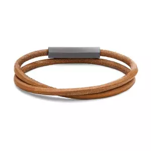 MVMT Double Leather Wrap, leren herenarmbanden