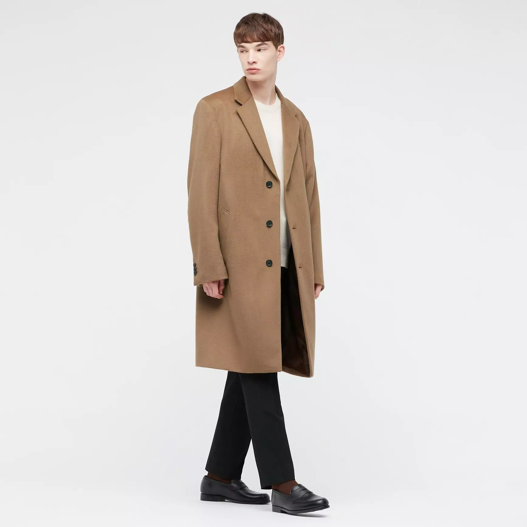 Áo khoác mùa đông Uniqlo Wool Cashmere Chesterfield