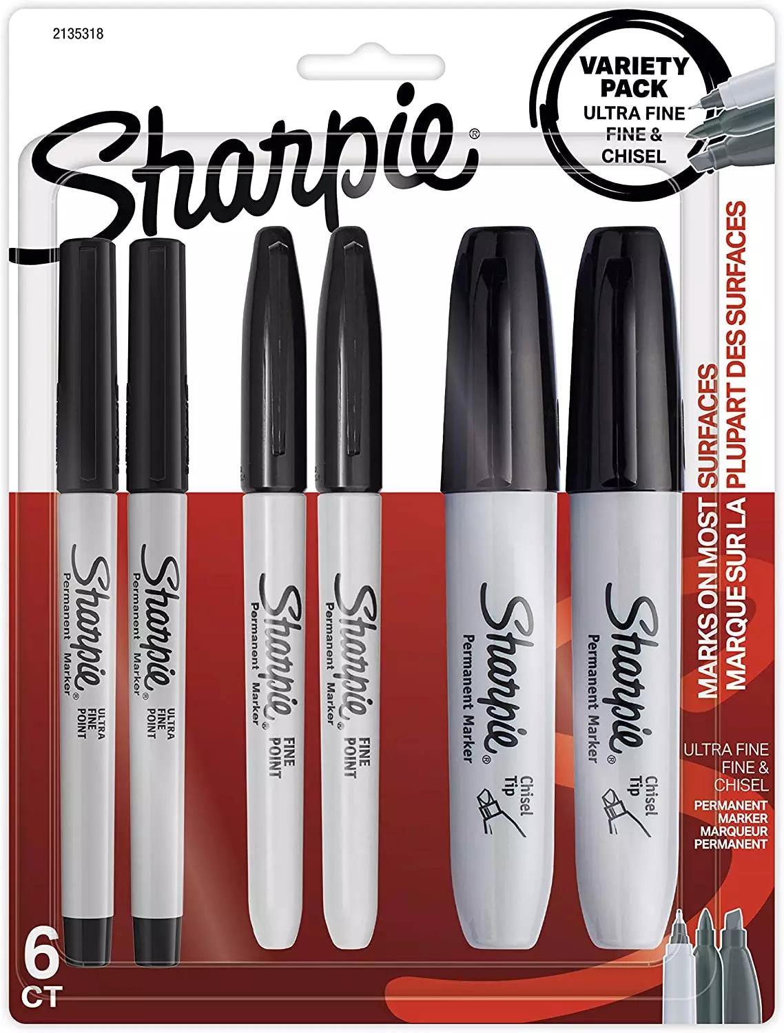 Sharpie Permanent Markers Variety Pack ຫຼາກຫຼາຍຂະໜາດ