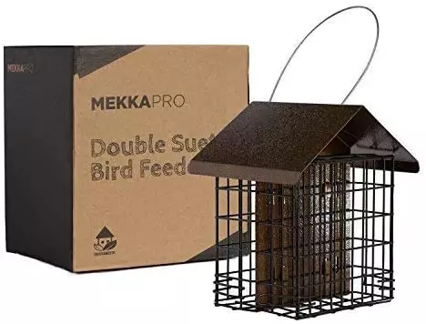 أفضل مغذيات الطيور - MEKKAPRO Suet Wild Bird Feeder
