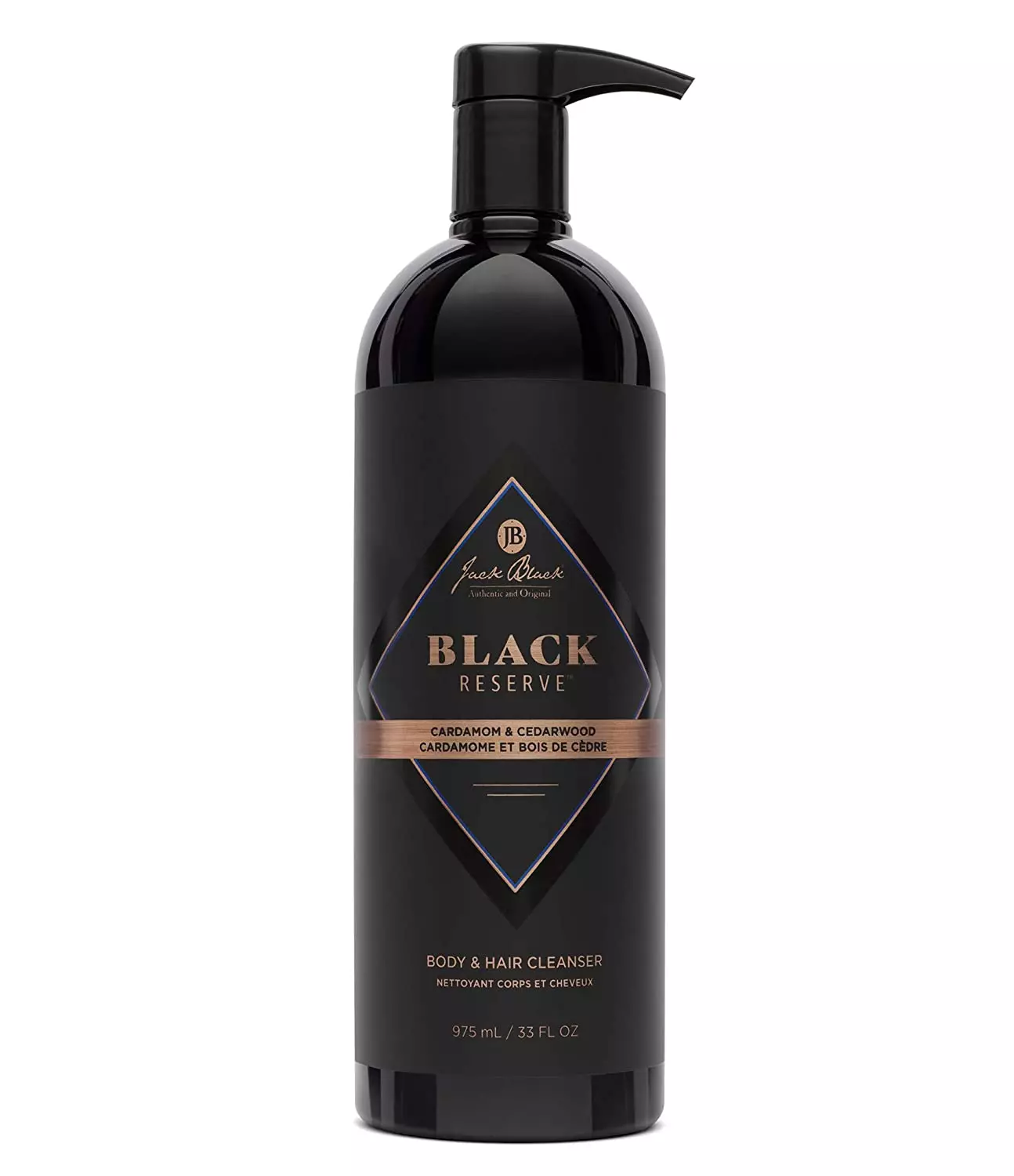 jack black black rezervní čistič těla a vlasů s karmomem, cedrovým dřevem, 33 tekutých uncí; nejlepší šampony pro muže