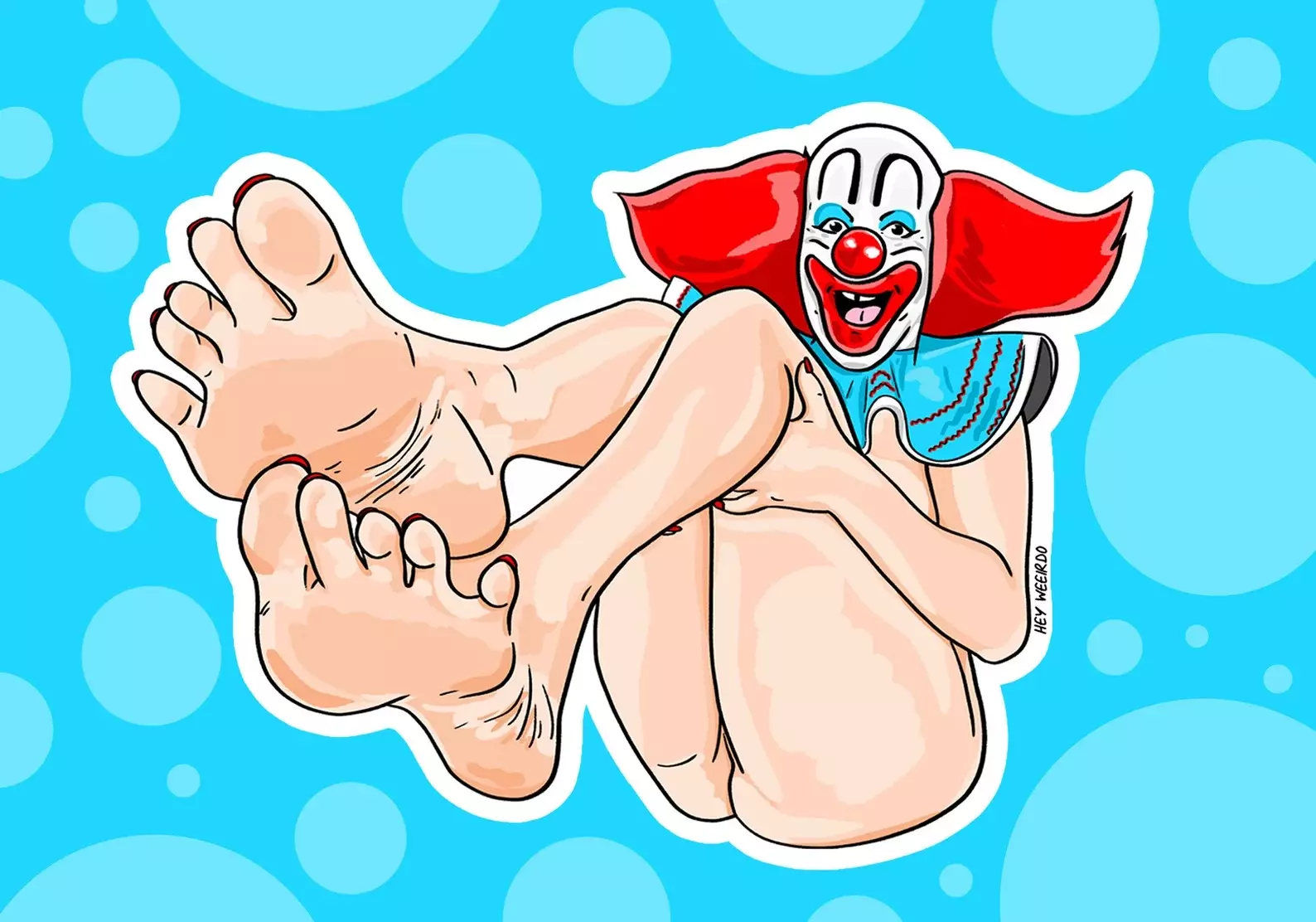 Nálepka s nohami klauna
