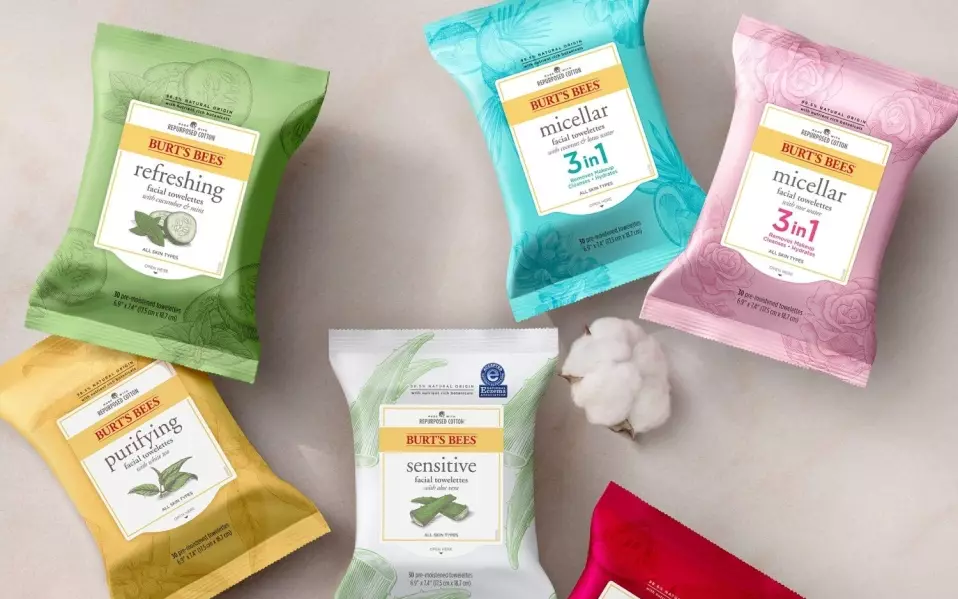 Burt's Bees face wipes in different