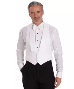 အဖြူရောင်ချည်သား pique tuxedo အင်္ကျီ၊ အမျိုးသားများအတွက်မင်္ဂလာဆောင်ဝတ်စုံ