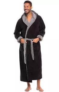 Alexander Del Rossa warme fleece badjas voor heren