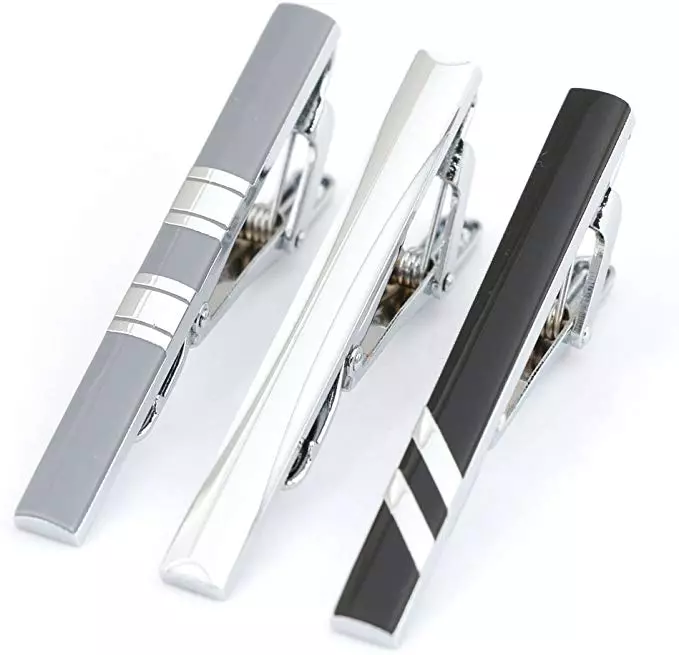 GWD Mens 3 Piece Tie Bar Clip