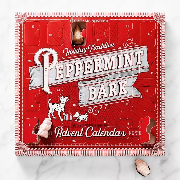 Salnameya Adventê ya Williams Sonoma Peppermint Bark