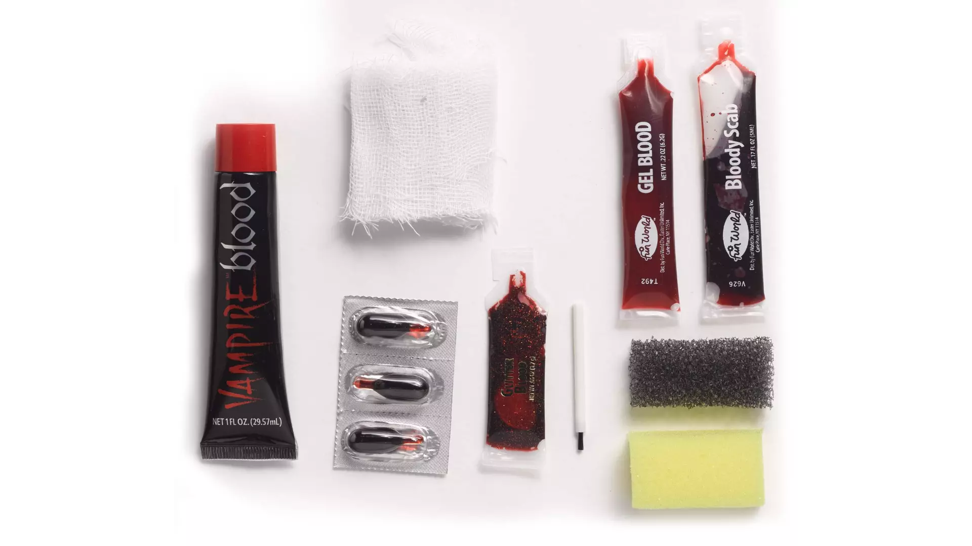 Spirit Halloween Blood Makeup Kit, netikras kraujas