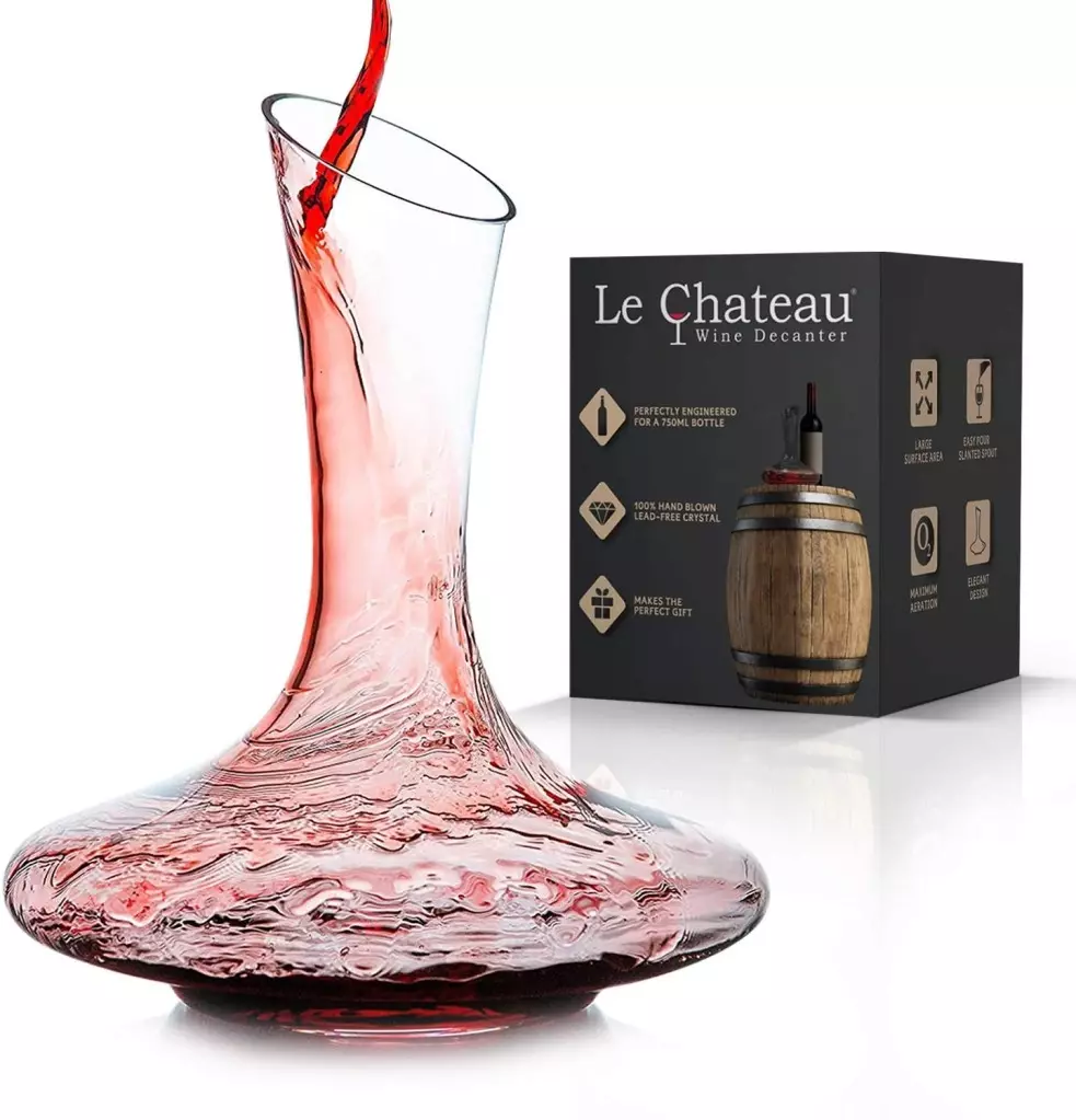 Լավագույն բար զամբյուղի պարագաներ, Le Chateau Wine Decanter