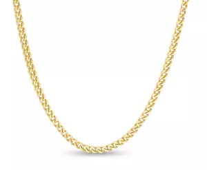 Men's 3.2mm Franco Snake Chain Necklace sa Stainless Steel na may Yellow Ion-Plate - 24