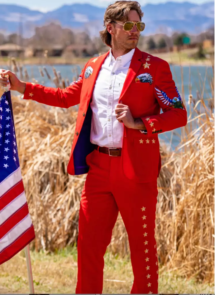 The Sunday Best Western Style Red USA Suit Nope Costumes