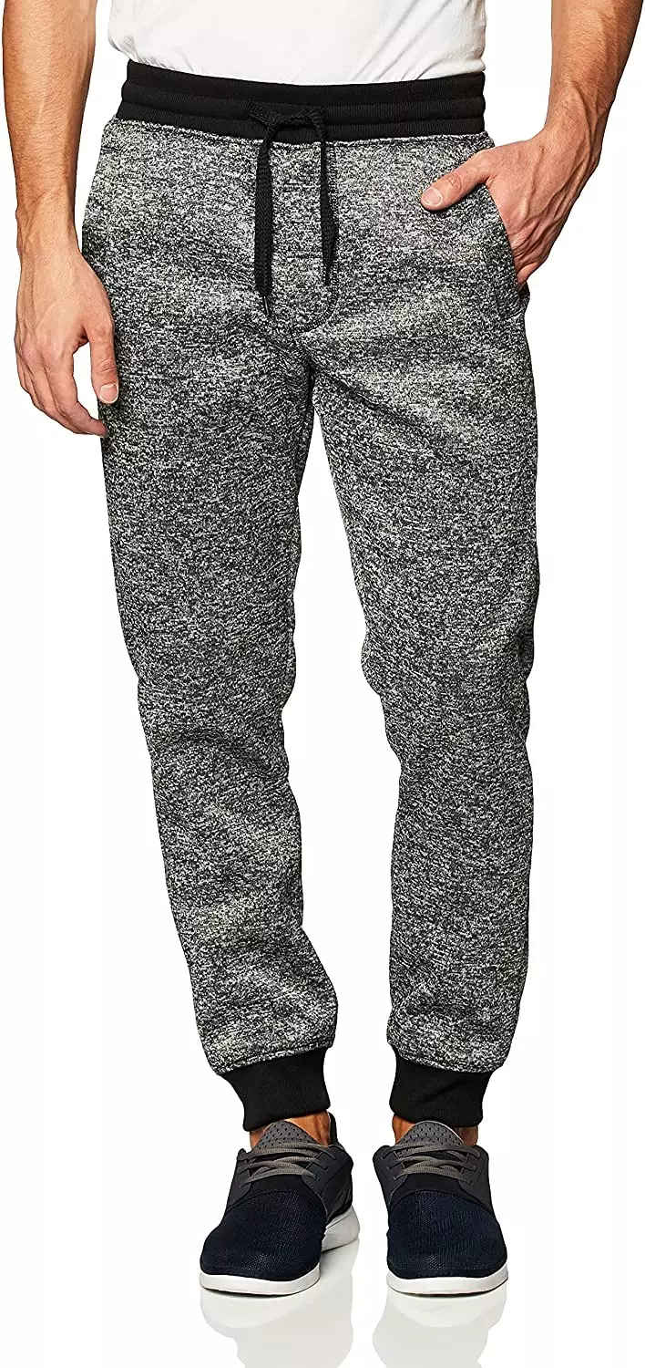 Pantalón jogger básico de vellón jaspeado Southpole