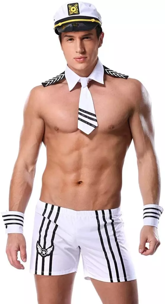 QinMi Lover Men Sexy Sailor Costume ဝတ်စုံ