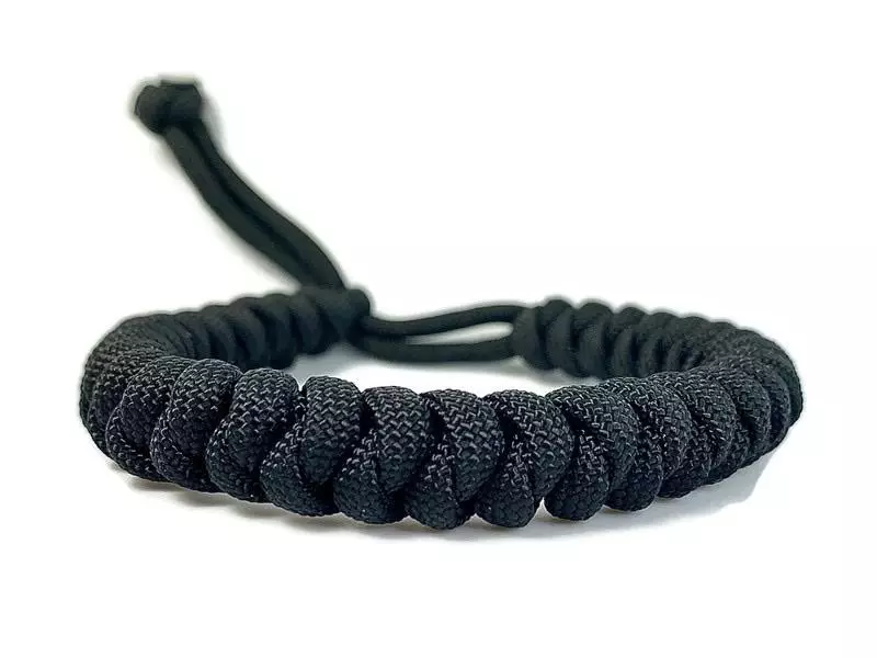 Bracelet paracorde en corde noire technique