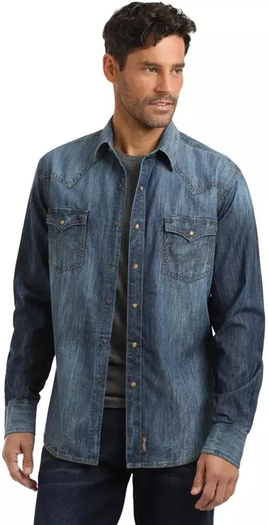 Wrangler-Hommes-Retro-Snap-Shirt