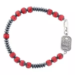 King Baby American Voices Hematiet Glas Kralen Armband