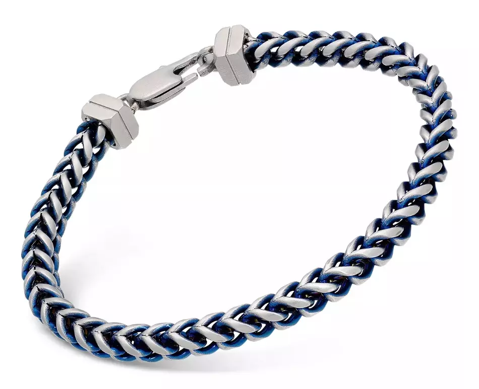 ESQUIRE-MENS-JEWELRY-Link-Chain-Gelang-in-Stainless-Steel-na-Blue-Ion-Plating