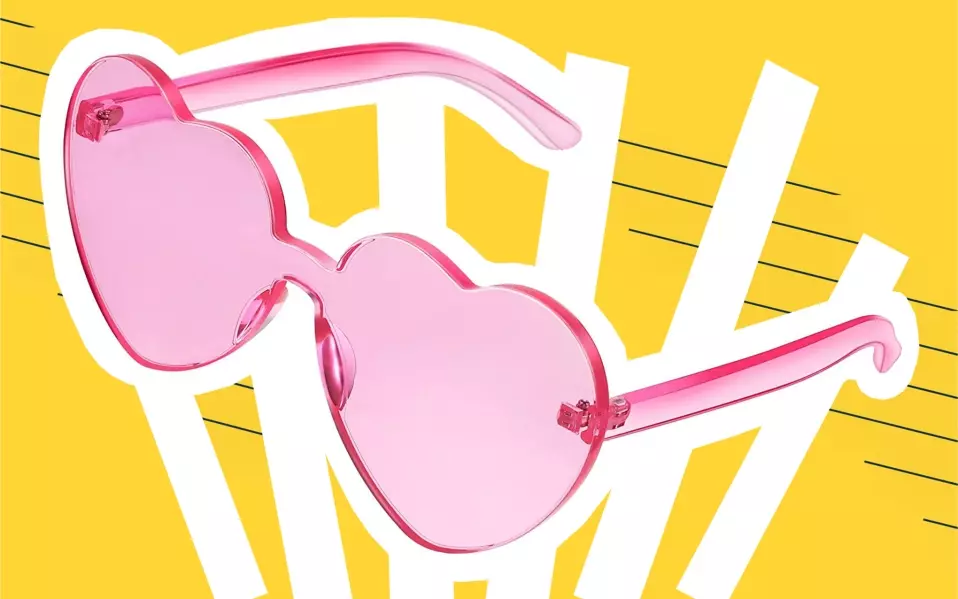 Okulary przeciwsłoneczne Maxdot w kształcie serca