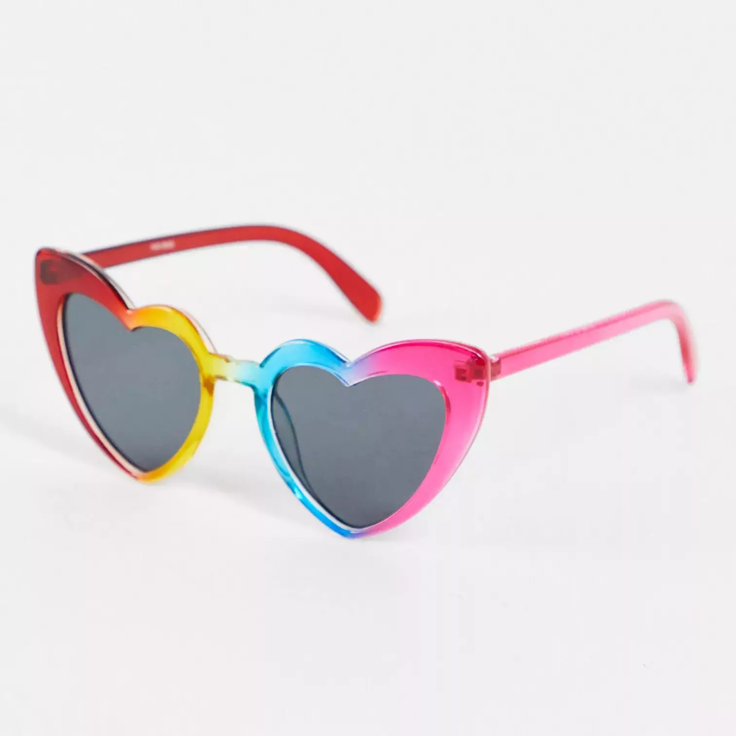 Makke yn. Rainbow Frame Heart Shaped Sunglasses