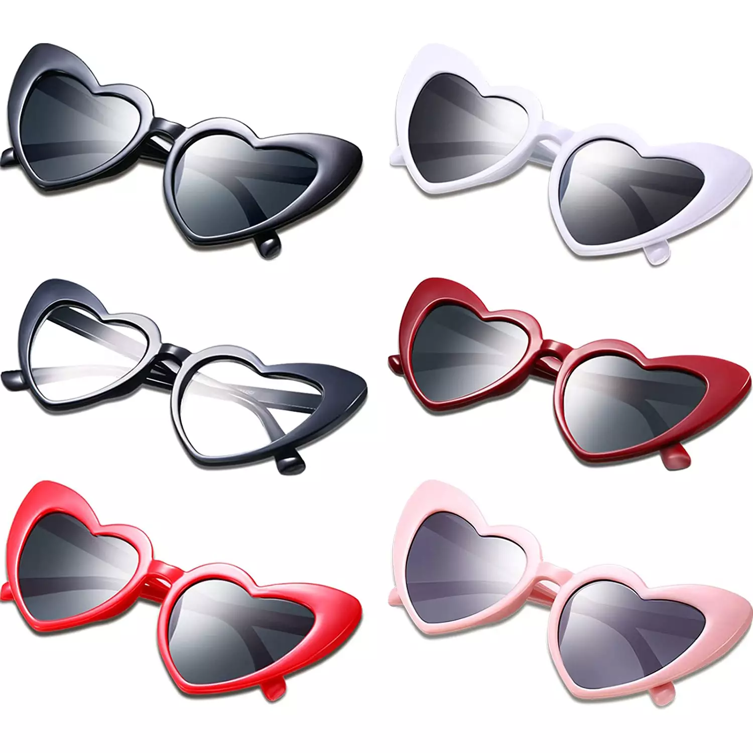 Okulary przeciwsłoneczne w kształcie serca w stylu vintage